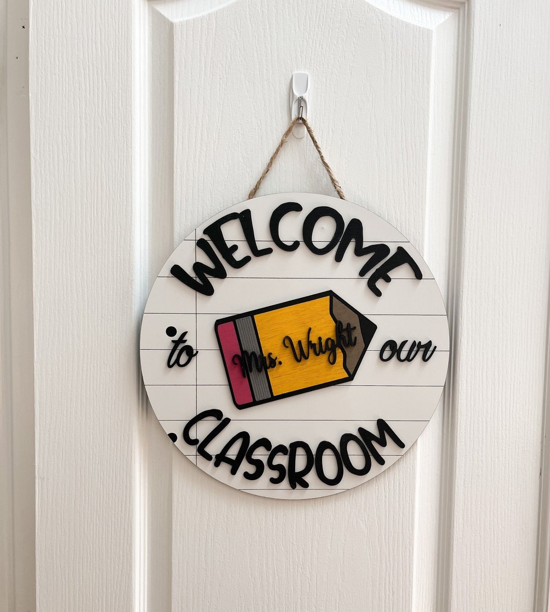 Teacher Door Sign - Personalized Teacher Sign - Classroom Door Decor ...
