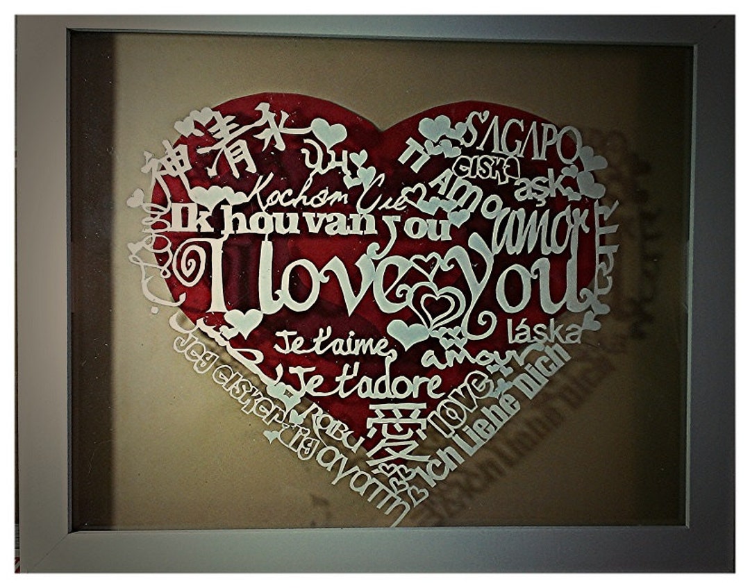 Languages of Love - Valentines Papercut PERSONAL Use TEMPLATE / Pattern ...