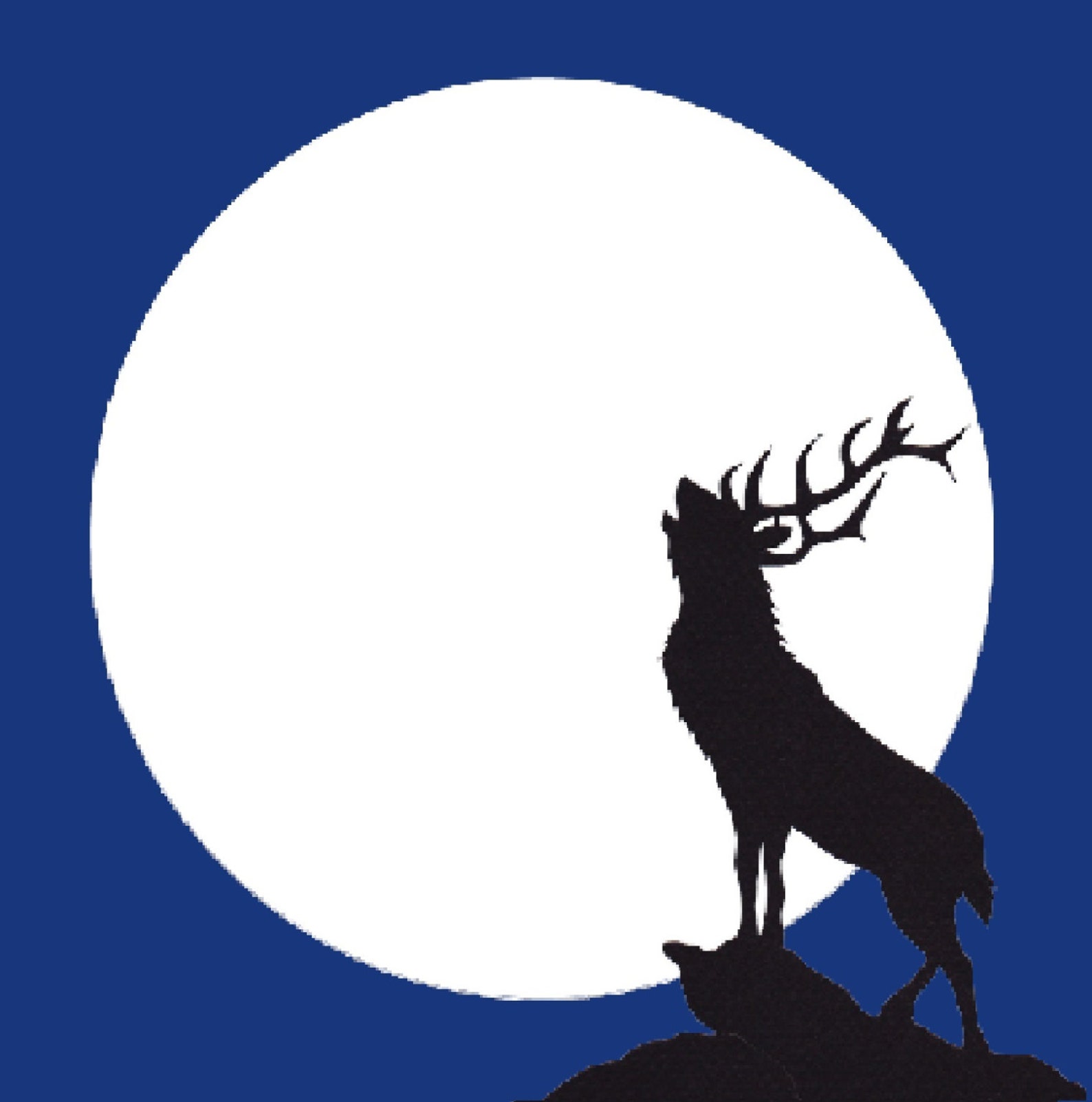 Full Moon: The Stag Papercut TEMPLATE / PATTERN Personal | Etsy