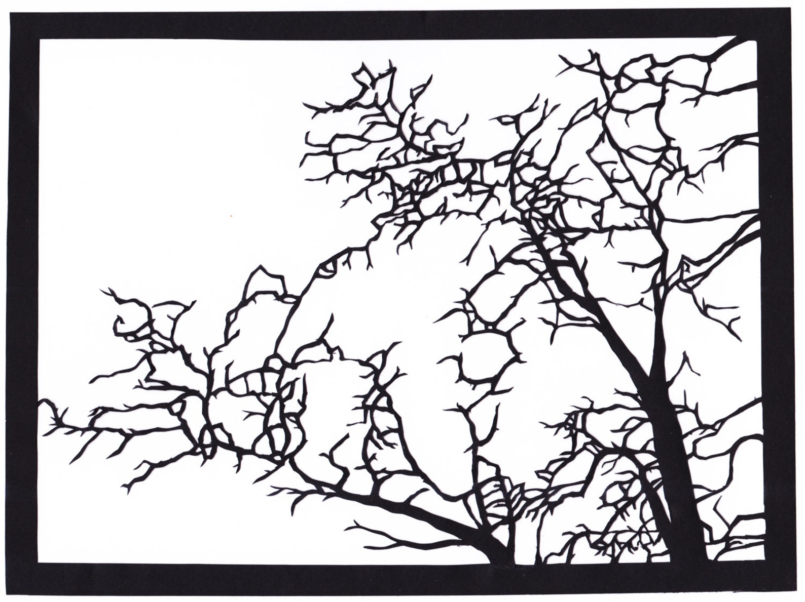 Small TREE * Personal Use Papercutting TEMPLATE / Pattern * - Instant ...