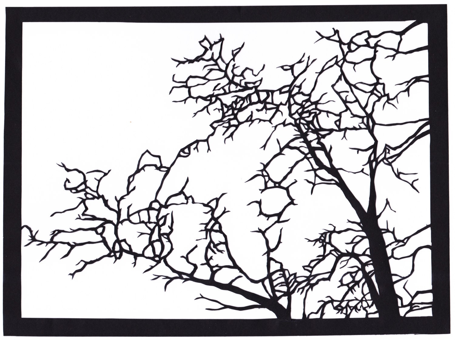 Small TREE * Personal Use Papercutting TEMPLATE / Pattern * - Instant ...