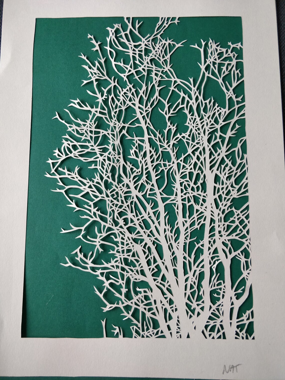 Large Tree. Original Handmade Paper cut art. | Etsy