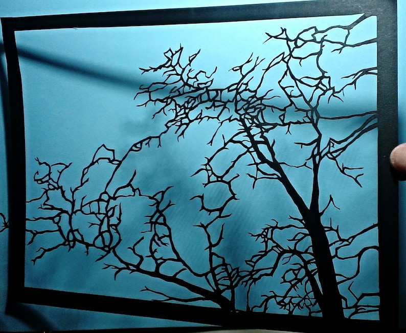 Small TREE Personal Use Papercutting TEMPLATE / Pattern Instant ...