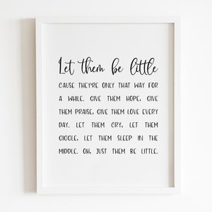 Let Them Be Little,playroom Wall Sign,nursery Wall Art,baby Room Print ...