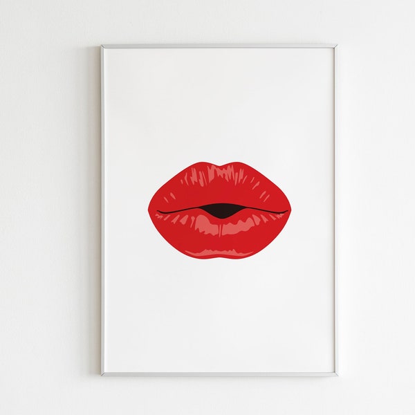 Lips Poster - Etsy
