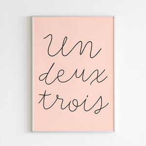 Un Deux Trois Print,printable Wall Art,guest Room Print,entryway Poster ...