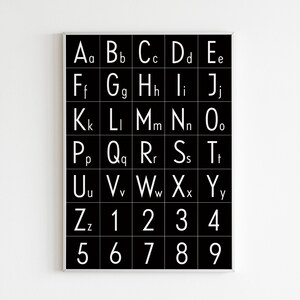 Alphabet Print, Numbers Wall Art, Kindergarten Sign,playroom Wall Sign ...