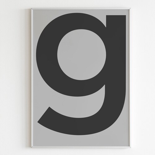 Letter G Print Scandinavian Style Print Wall Art Digital - Etsy