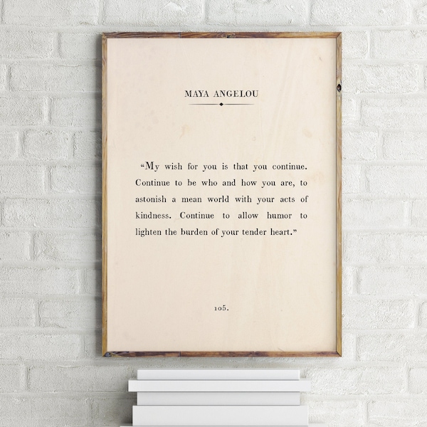 Maya Angelou Quote Wall Art - Etsy