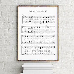 Go Tell It on the Mountain Printable Wall Art,christmas Chords Poster ...