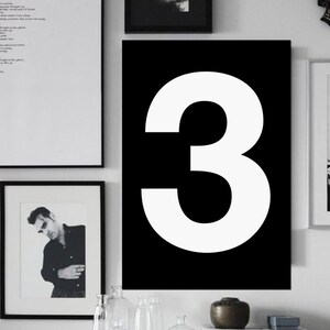 Number 3 Printable,birthday Print,printable Wall Art,scandinavian ...