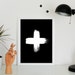 Swiss Cross Plus Sign Printable Poster Black and White | Etsy
