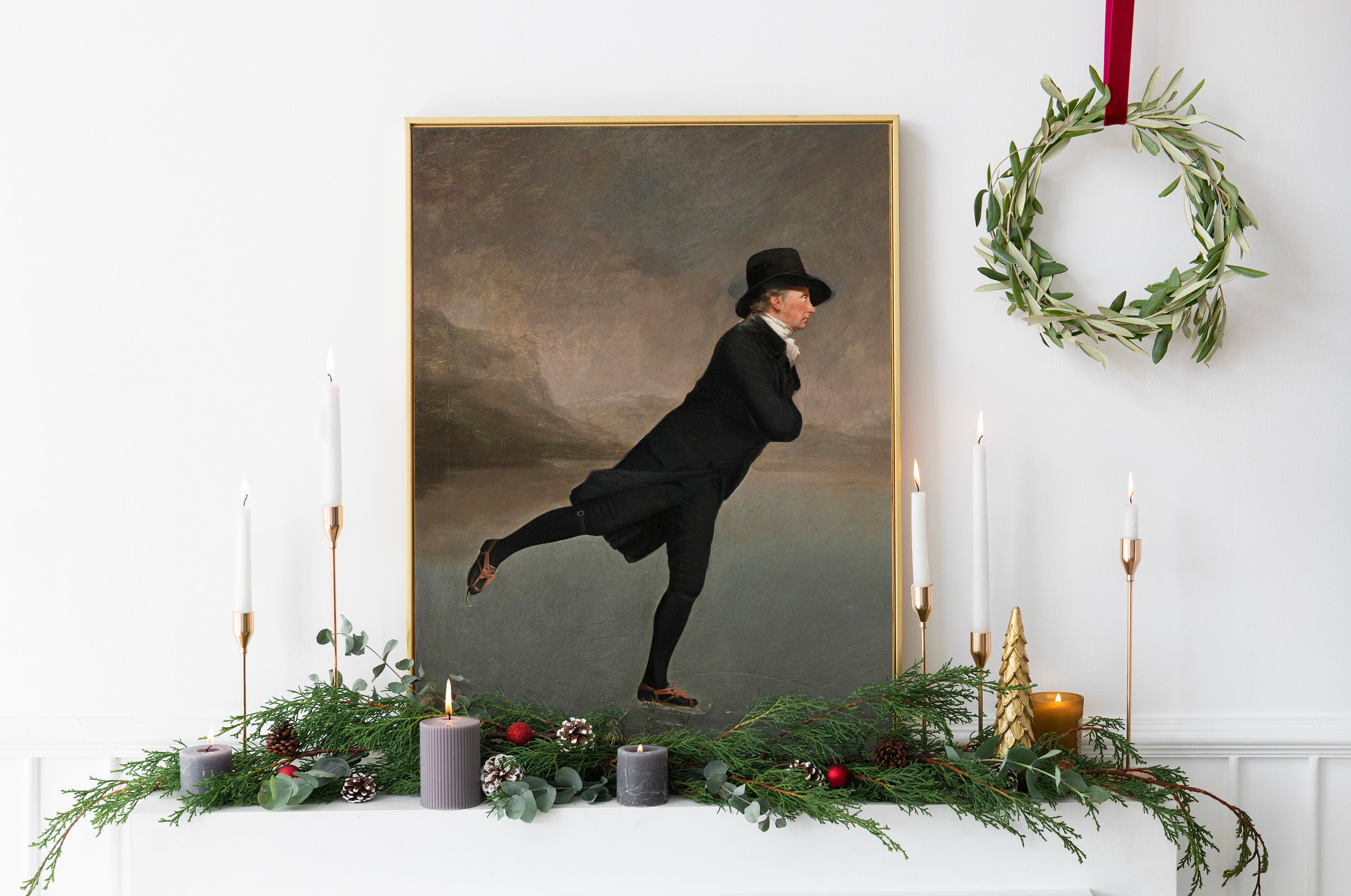 The Skating Minister Printable Painting Ice Skater Print - Etsy