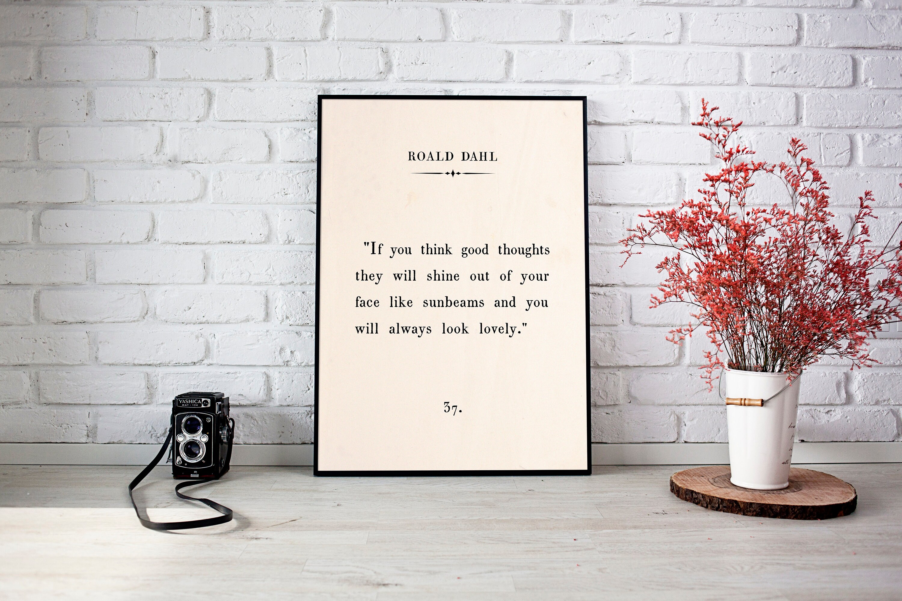 Roald Dahl Quote Print, Book Quote Wall Art, Inspirational Motivational ...