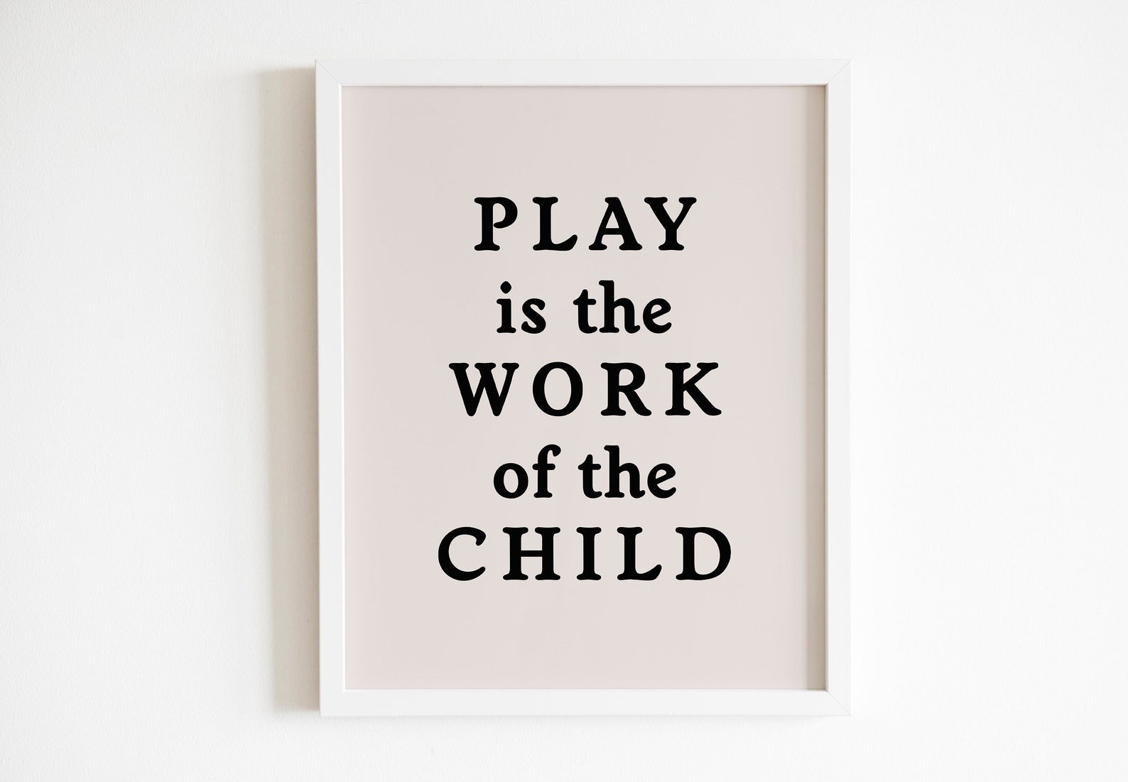 Play is the Work of the Child Printablemarie Montessori | Etsy