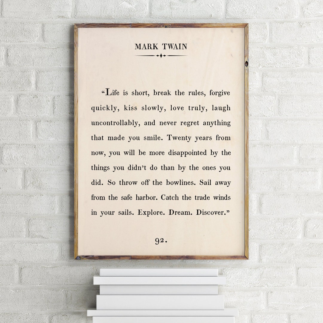 Mark Twain Printable Quote Print,custom Text Print,motivational Print ...
