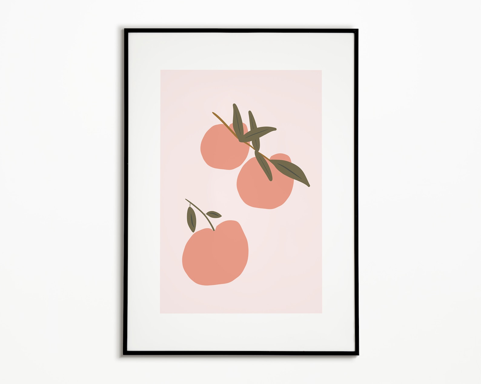 Peaches PrintPeaches Wall ArtAbstract Wall ArtFruits | Etsy
