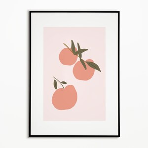 Peaches Print,peaches Wall Art,abstract Wall Art,fruits Print,printable ...