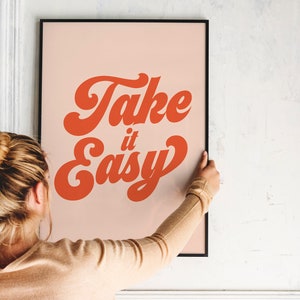 Take It Easy Wall Art, Retro Wall Art,bohemian Print,boho Poster,hippie ...