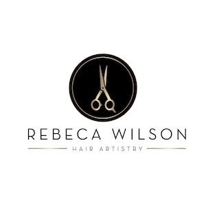 Premade Logo Design,hairdressing Shears Logo,hair Shears Logo,gold ...