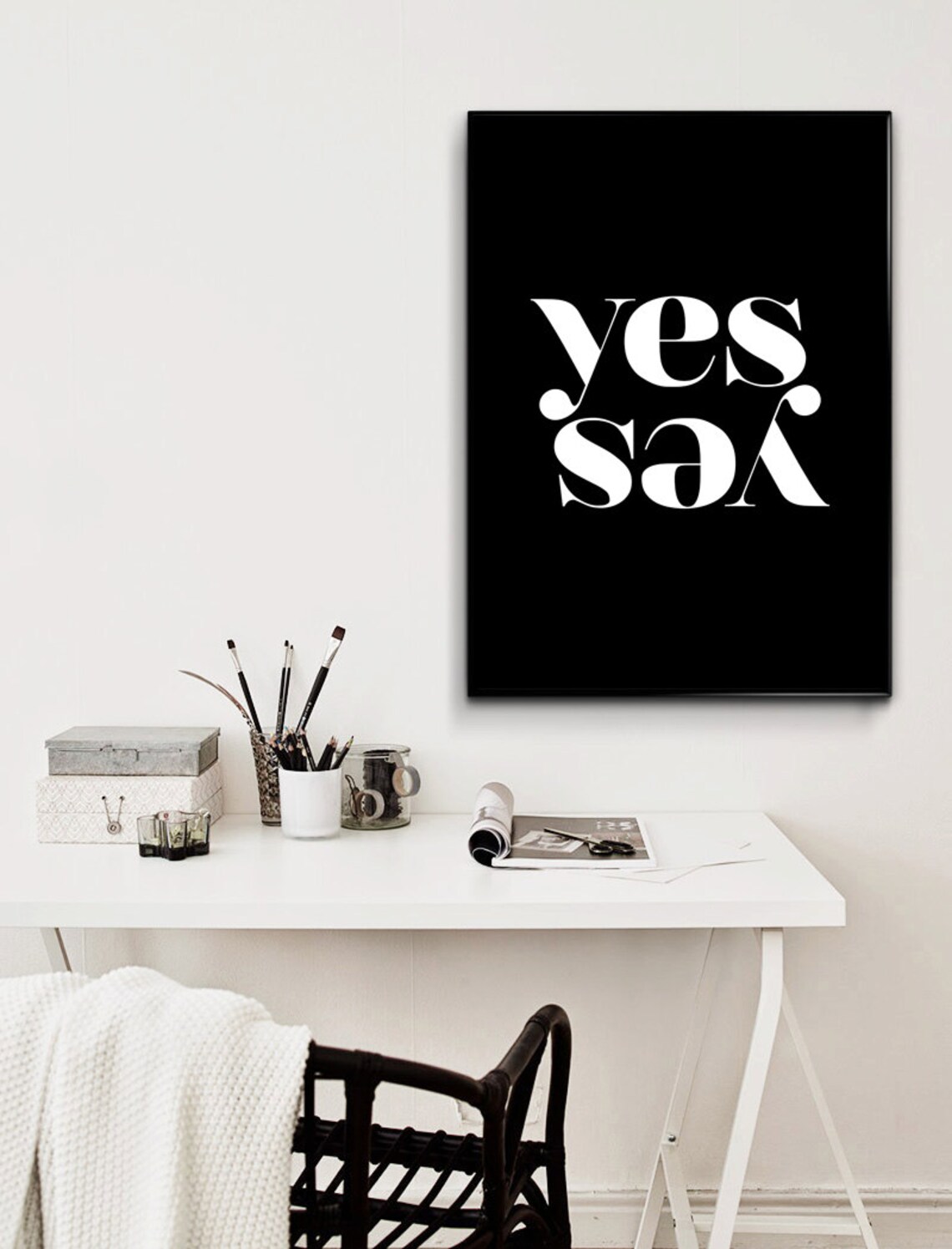 YES YES Printable Wall Artprintable Quoteaffiche - Etsy