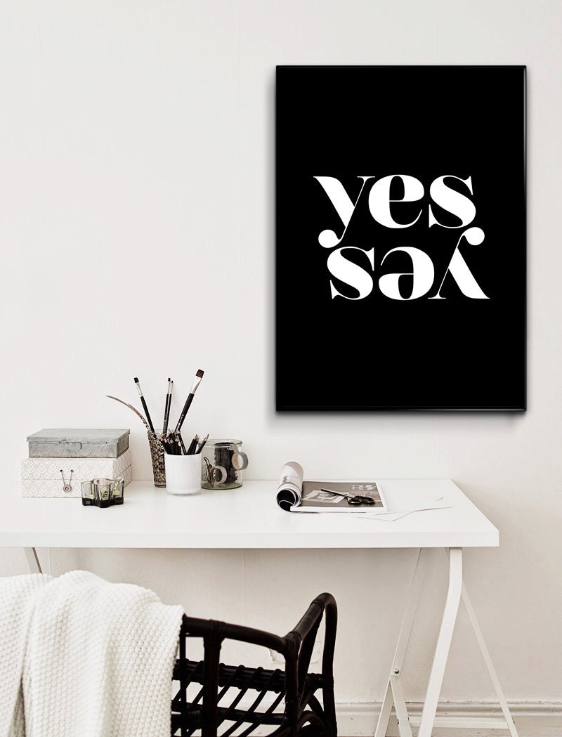 YES YES Printable Wall Artprintable Quoteaffiche - Etsy