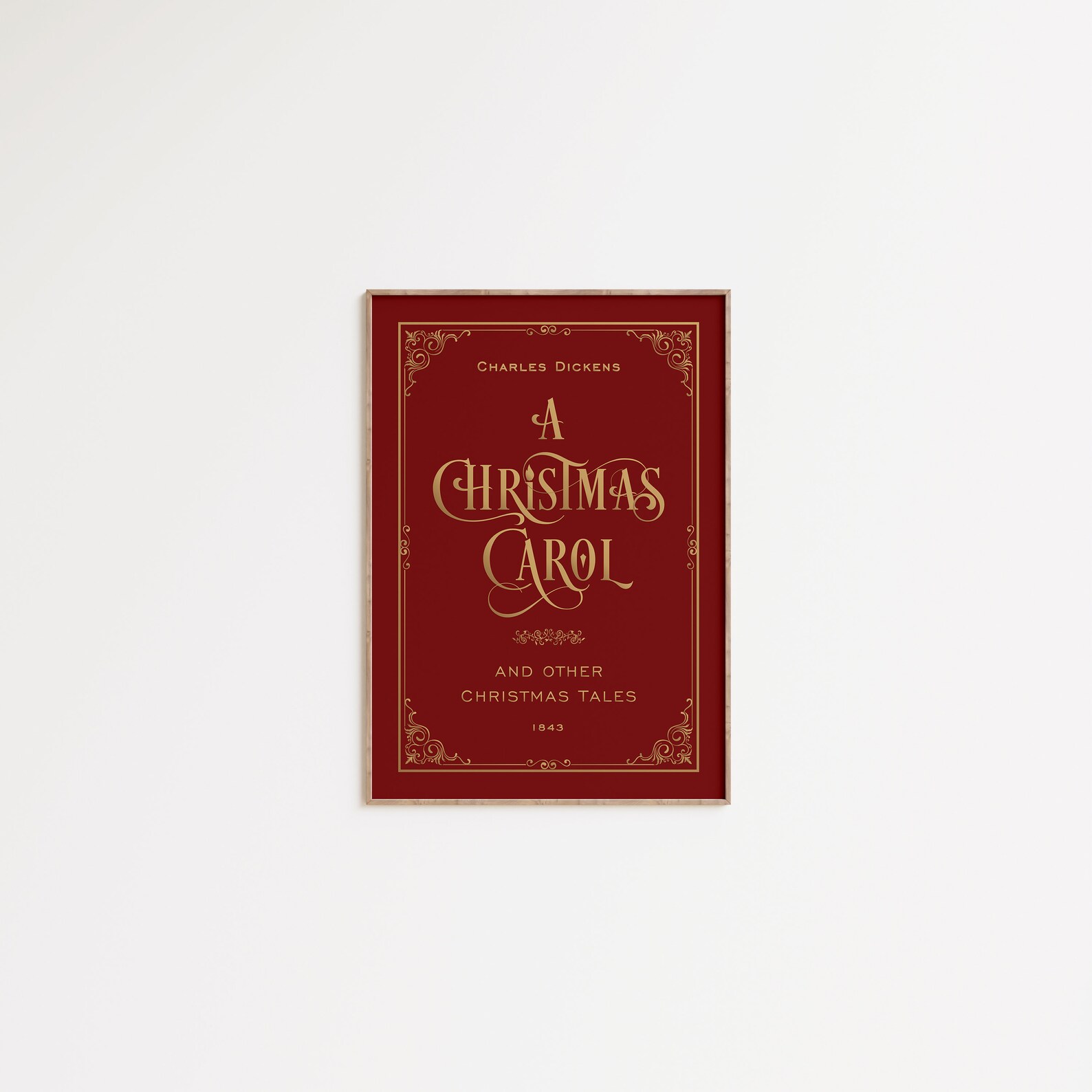 A Christmas Carol Book Cover Printable Wall Artcharles - Etsy