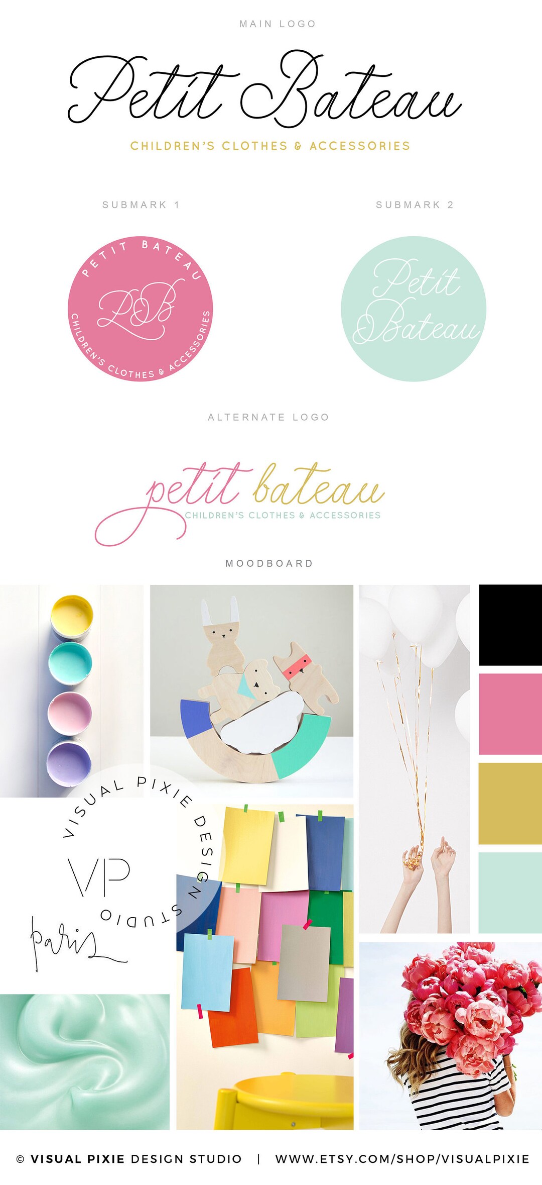 Branding Package Clothing Boutique Logo Branding Package Watercolor ...