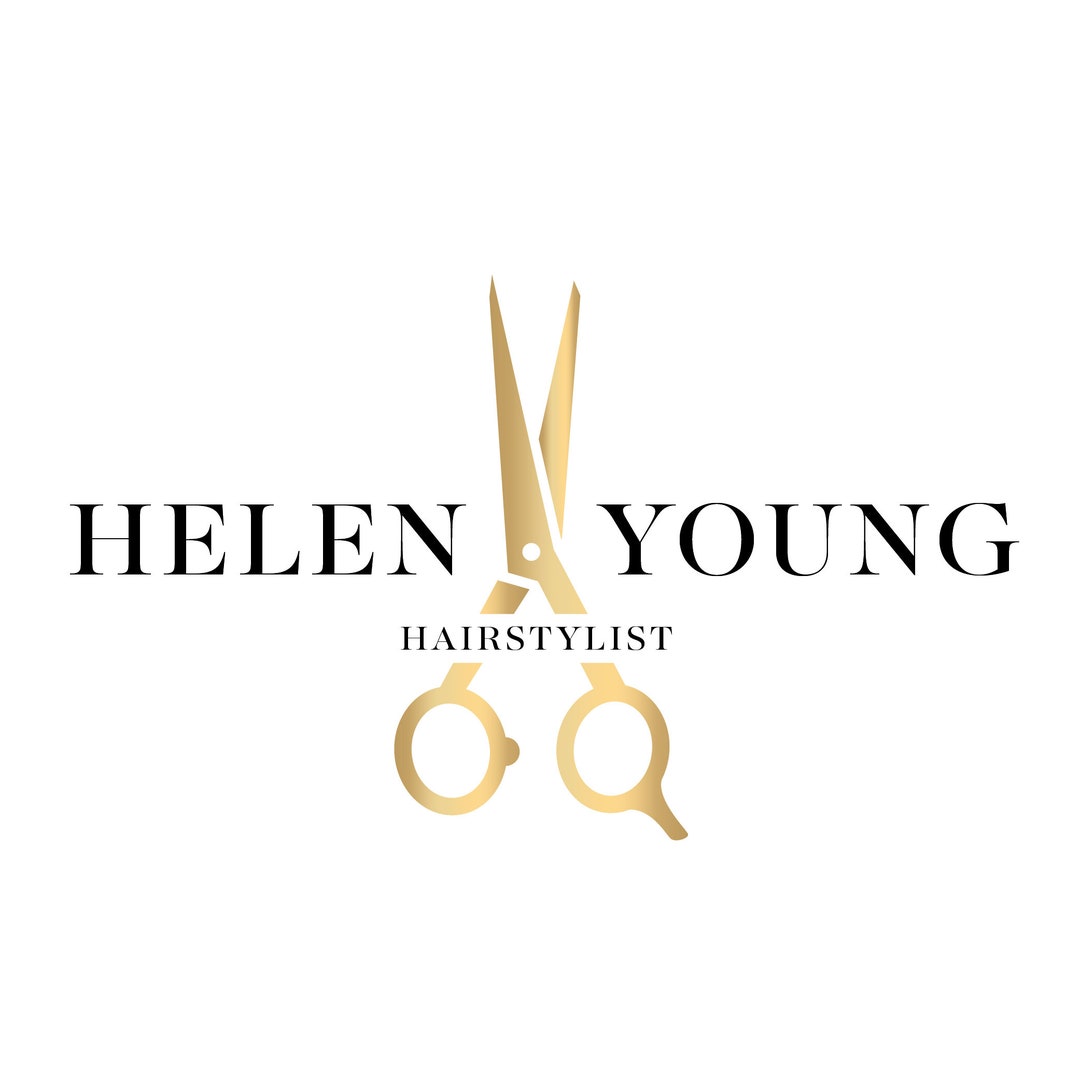Premade Logo Design,hairdressing Shears Logo,hair Shears Logo,gold ...