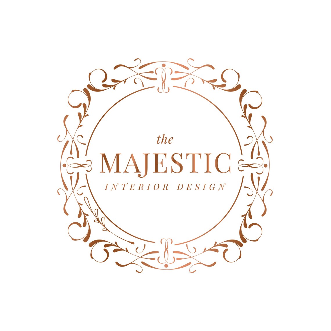 Premade Logorose Gold Decorative Logointerior Design | Etsy