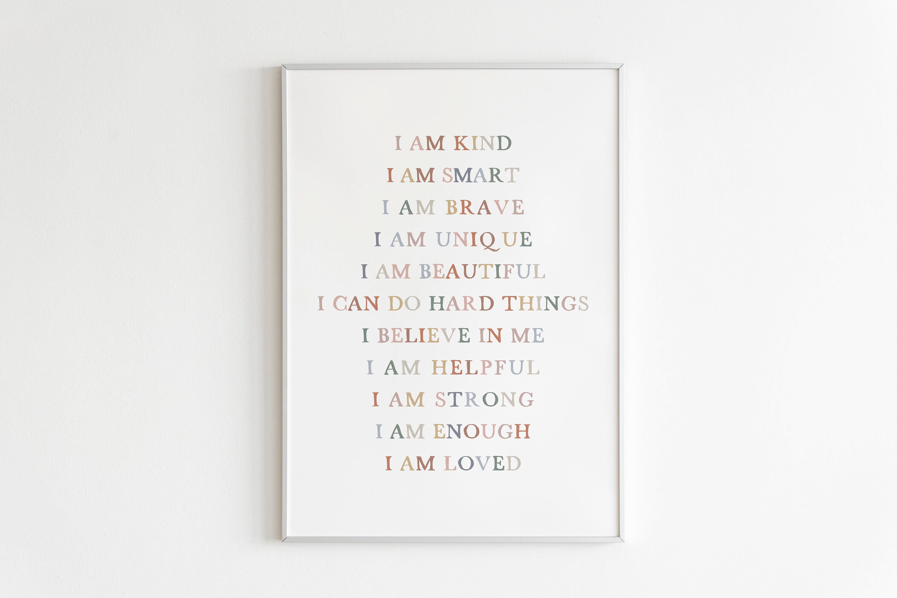 Affirmations for Kids Printable Wall Art,kids Affirmations Print,i Am ...
