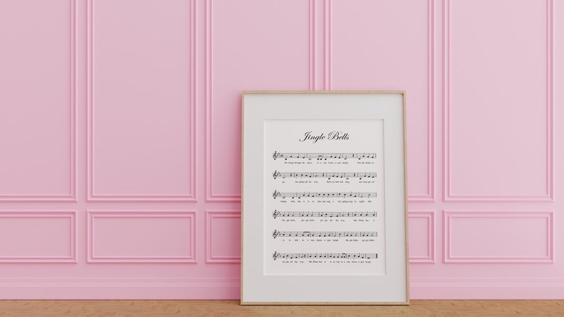 Jingle Bells Music Sheet Printable Wall Artchristmas Carol - Etsy