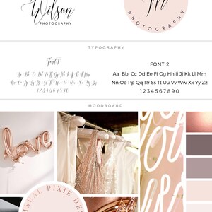 Branding Package - Pink Watercolor Rose - Custom Branding - Graphic Design - Watermark - Blog ...