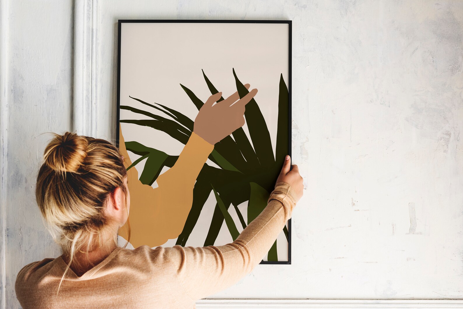 Abstract Palm Leaf Print Palm Leaf Wall Art Abstract Wall - Etsy