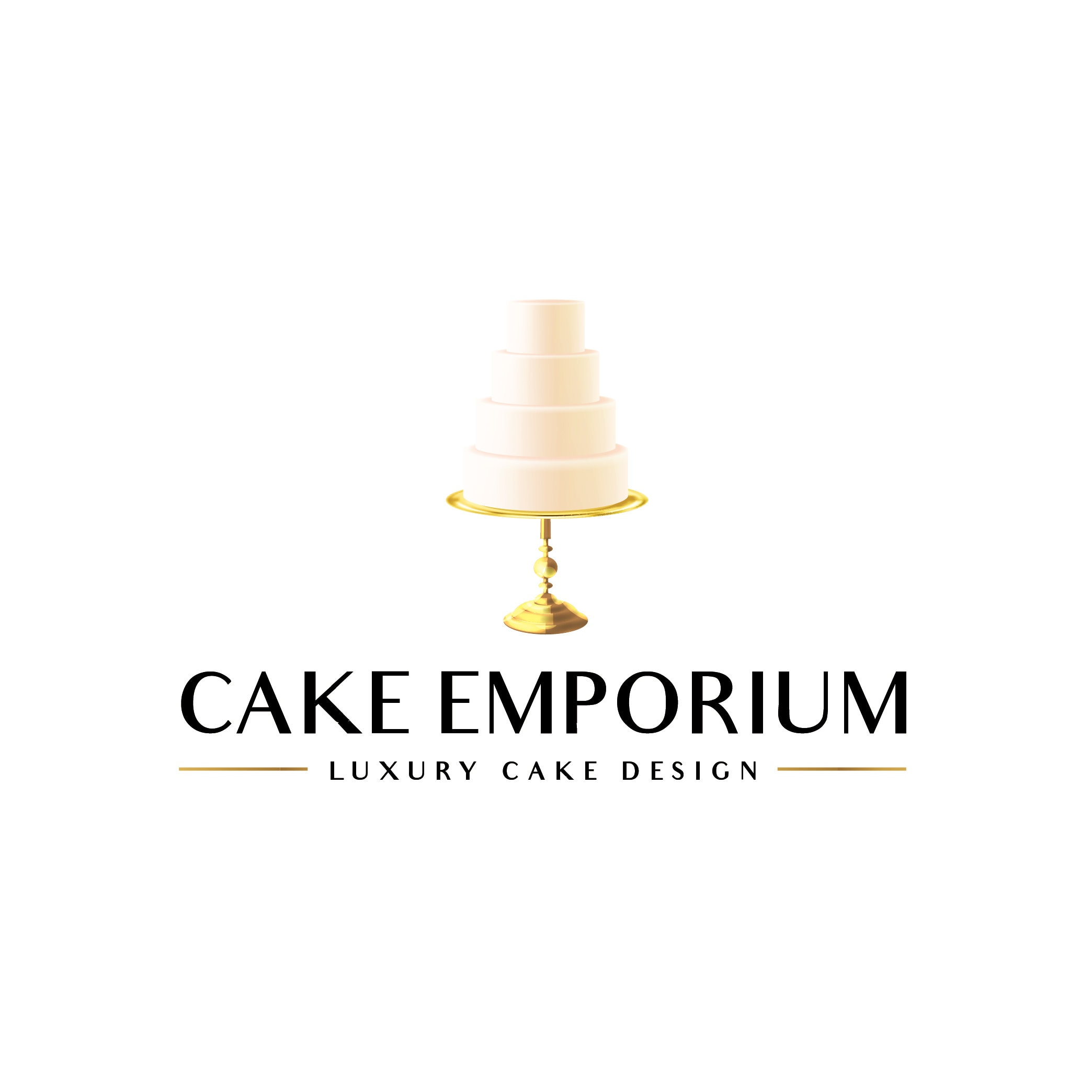 Premade Logominimalist Gold Cake Logogold Cake Logo3 Layers - Etsy