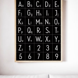 Alphabet Print, Numbers Wall Art, Kindergarten Sign,playroom Wall Sign ...