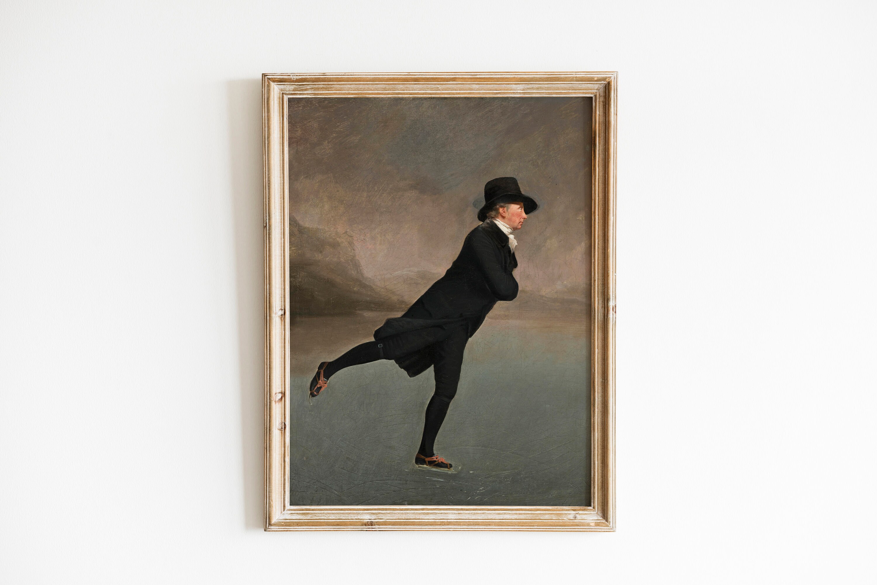 The Skating Minister Printable Painting Ice Skater Print - Etsy