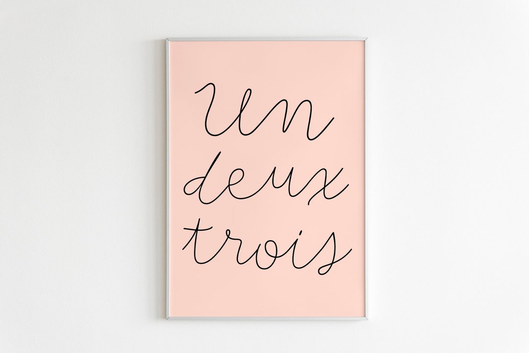Un Deux Trois Print,printable Wall Art,guest Room Print,entryway Poster ...