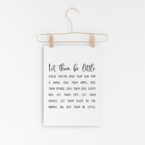 Let Them Be Little,playroom Wall Sign,nursery Wall Art,baby Room Print ...