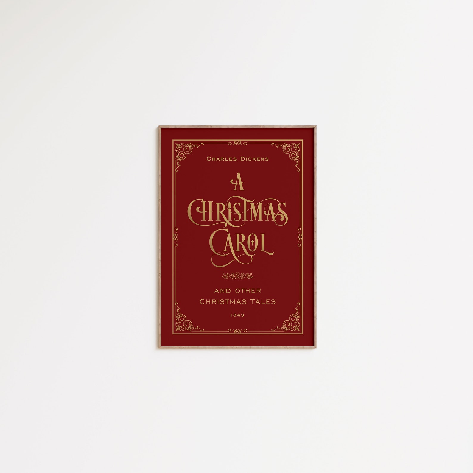 A Christmas Carol Book Cover Printable Wall Artcharles - Etsy