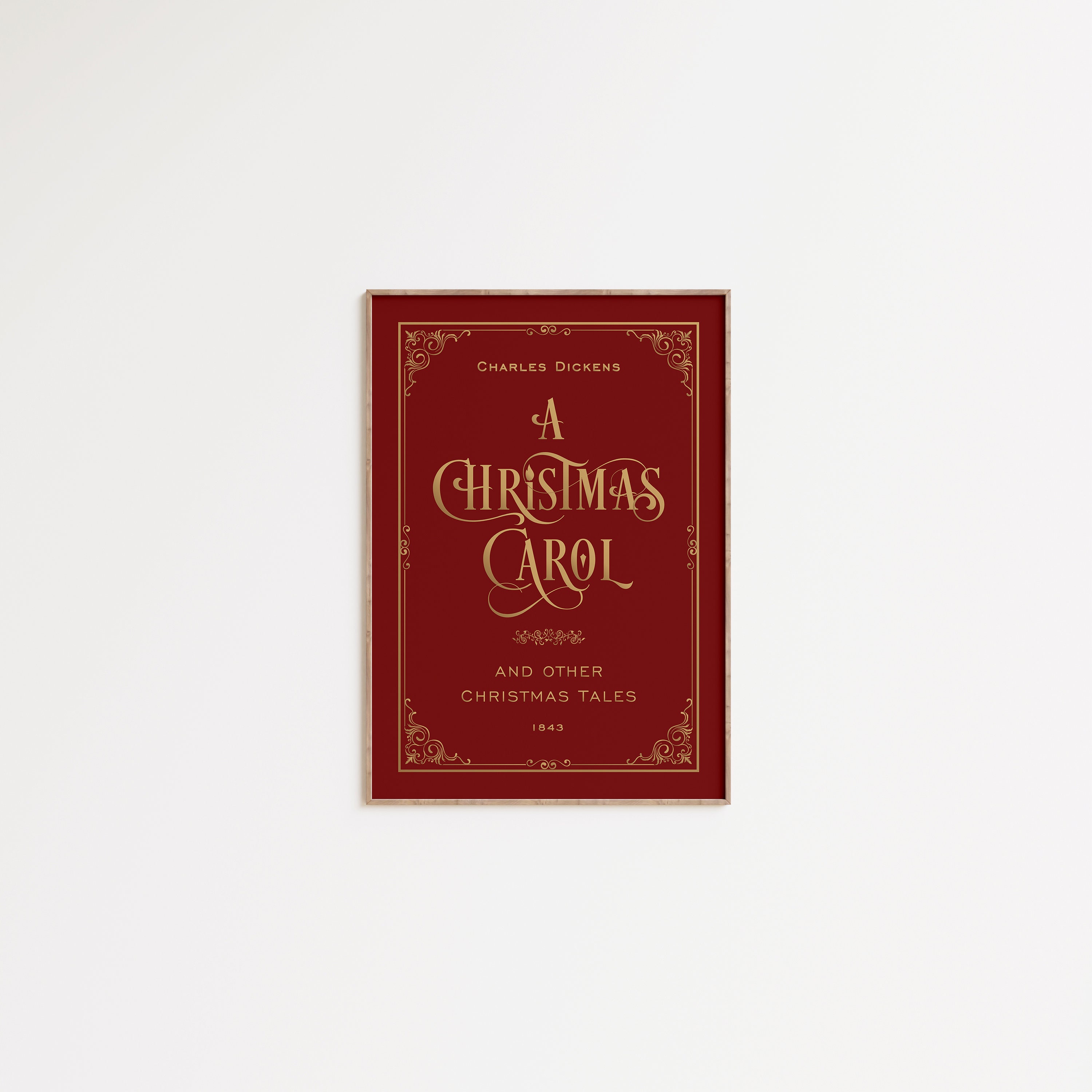 A Christmas Carol Book Cover Printable Wall Artcharles - Etsy