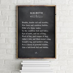 Halloween Printable Wall Art, Macbeth, William Shakespeare Quote ...
