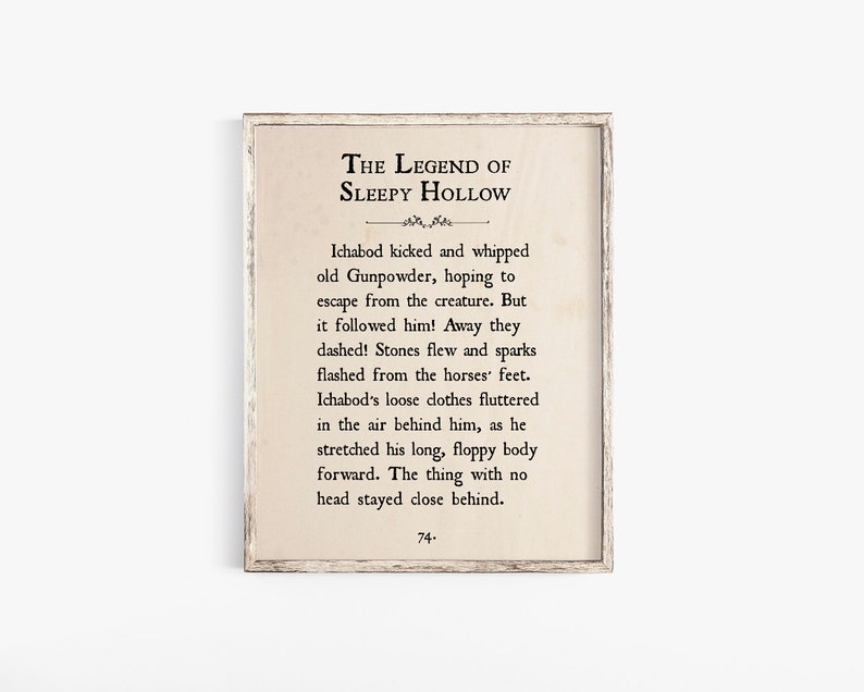 The Legend of Sleepy Hollow Printable Halloween Poster - Etsy