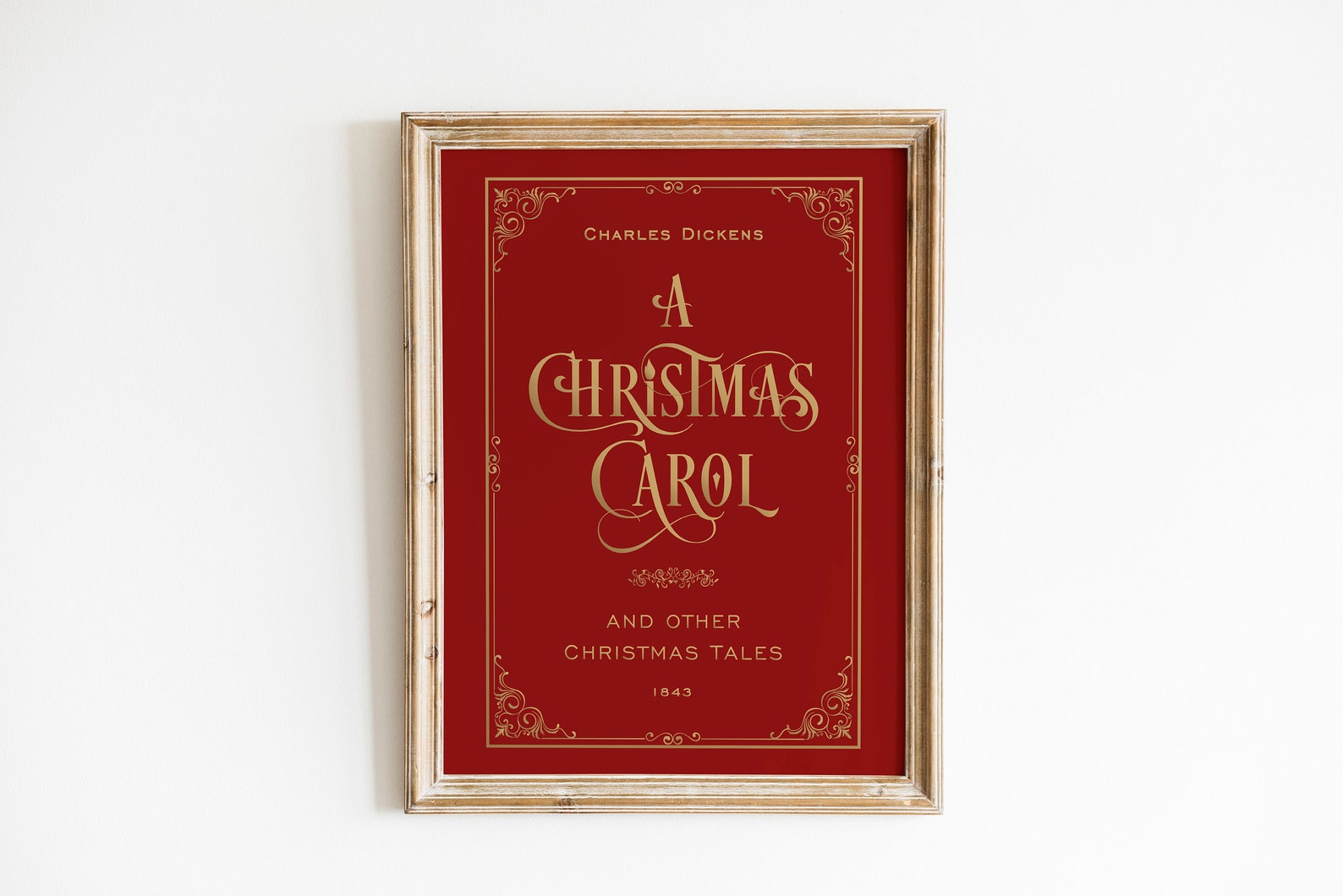 A Christmas Carol Book Cover Printable Wall Artcharles - Etsy