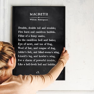 Halloween Printable Wall Art, Macbeth, William Shakespeare Quote ...