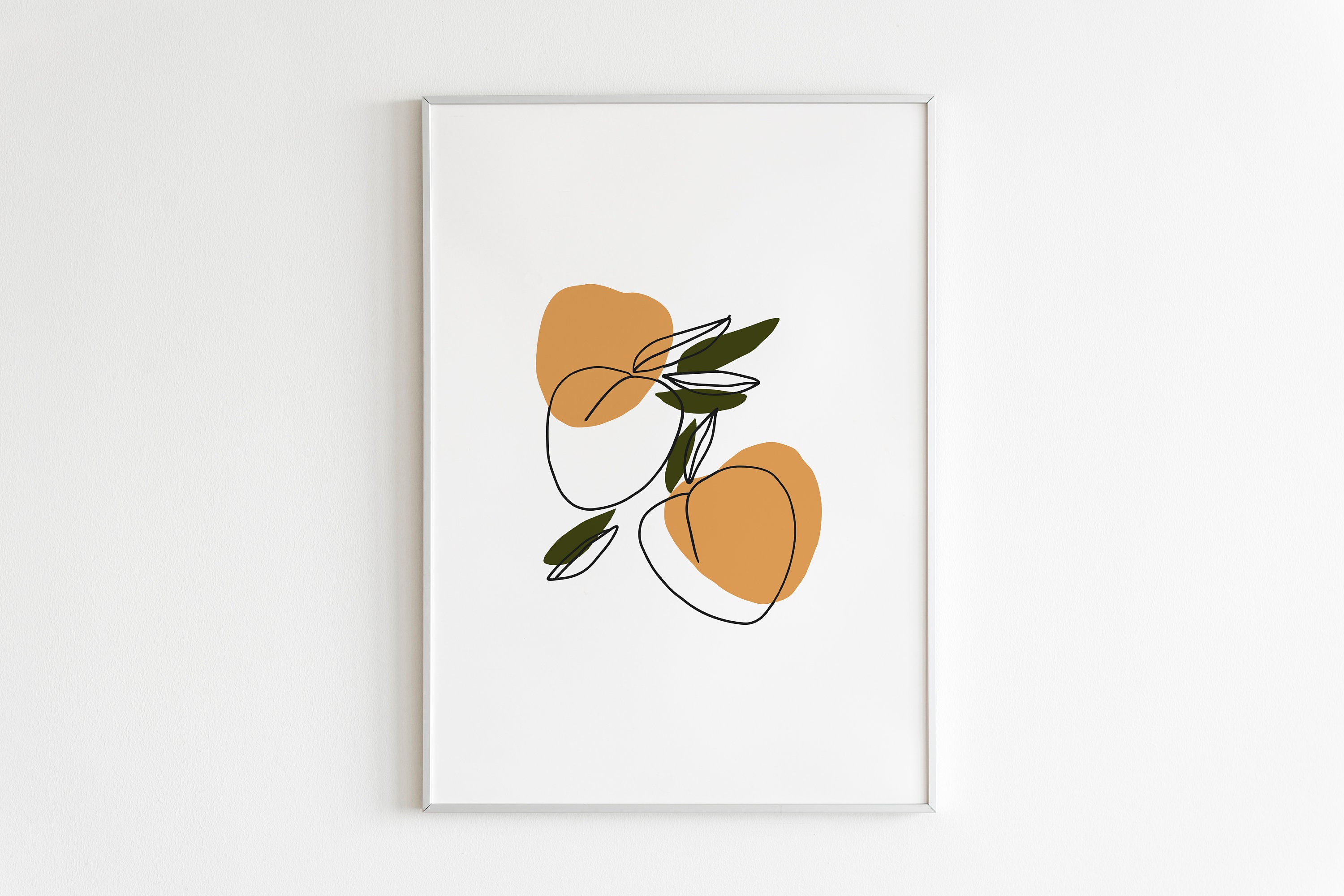 Abstract Peaches Wall Art Printable Line Art PeachesAbstract | Etsy