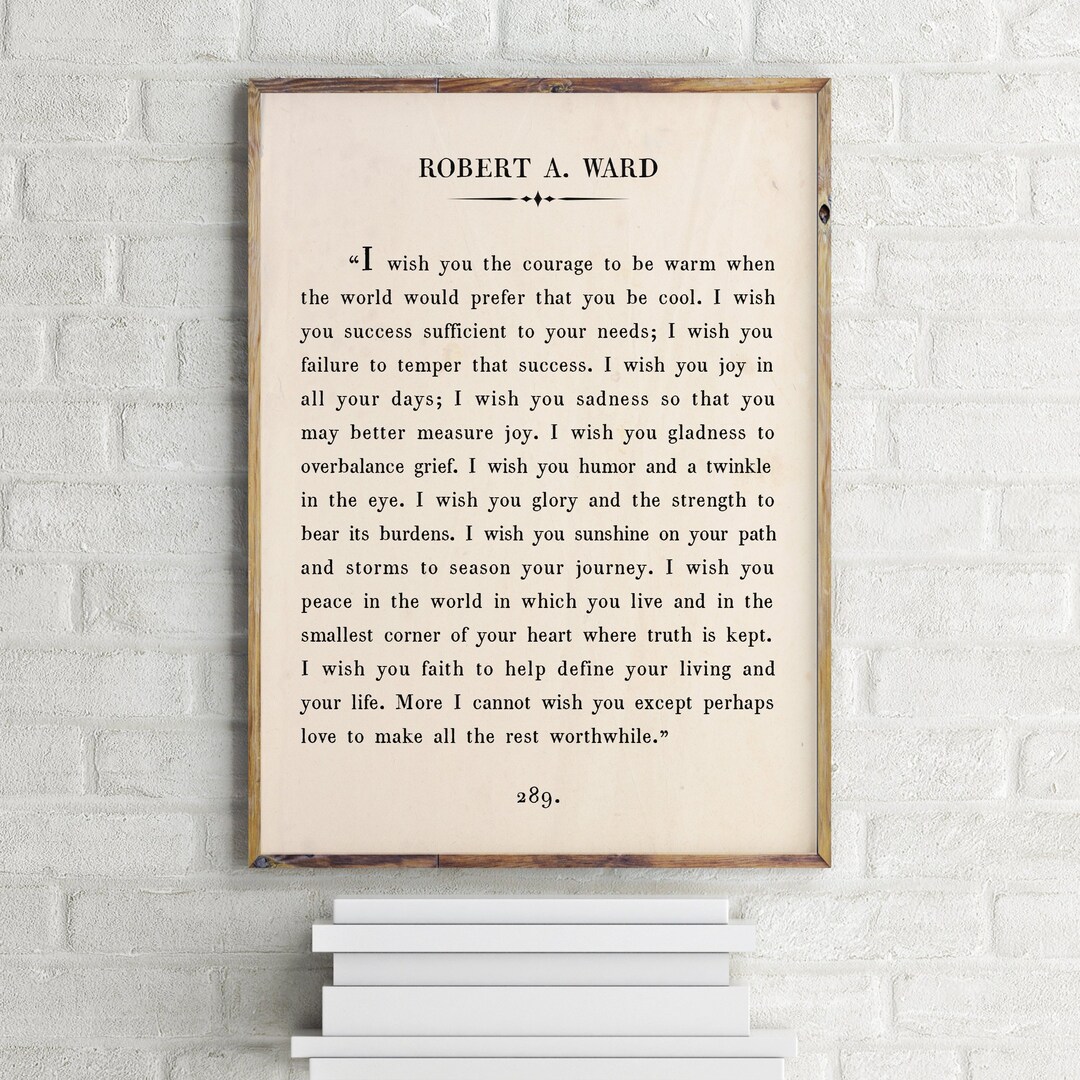 Robert A. Ward Printable Quote,custom Text Print,motivational Print ...
