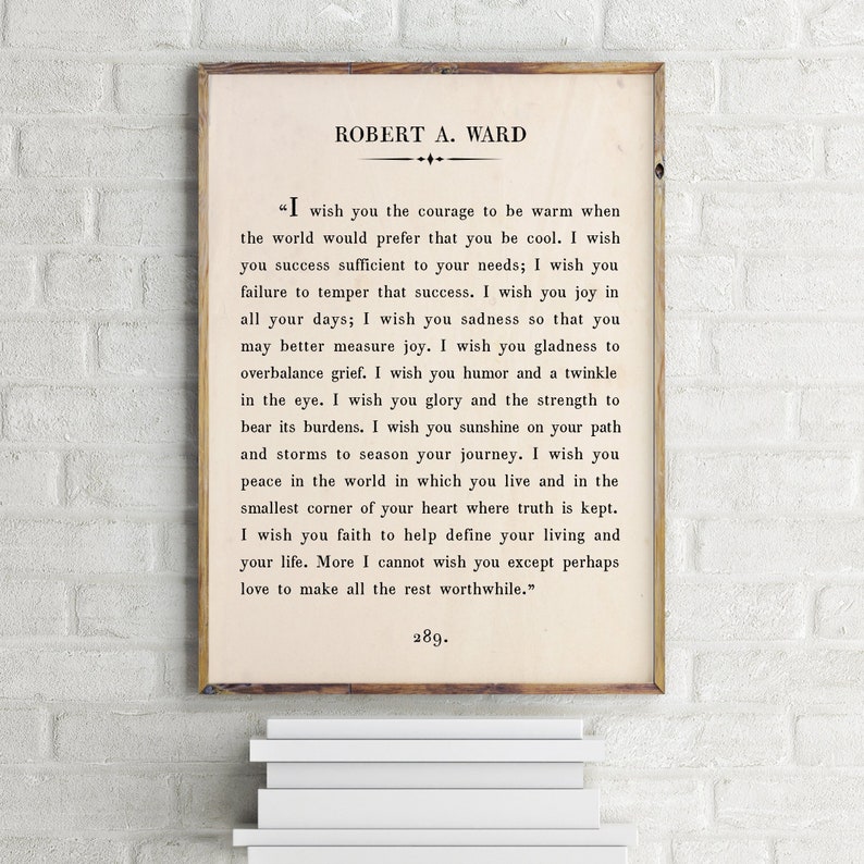 Robert A. Ward Printable Quote,custom Text Print,motivational Print ...