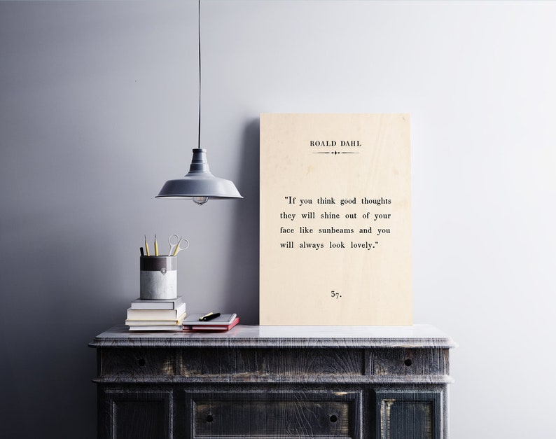 Roald Dahl Quote Print Book Quote Wall Art Inspirational - Etsy