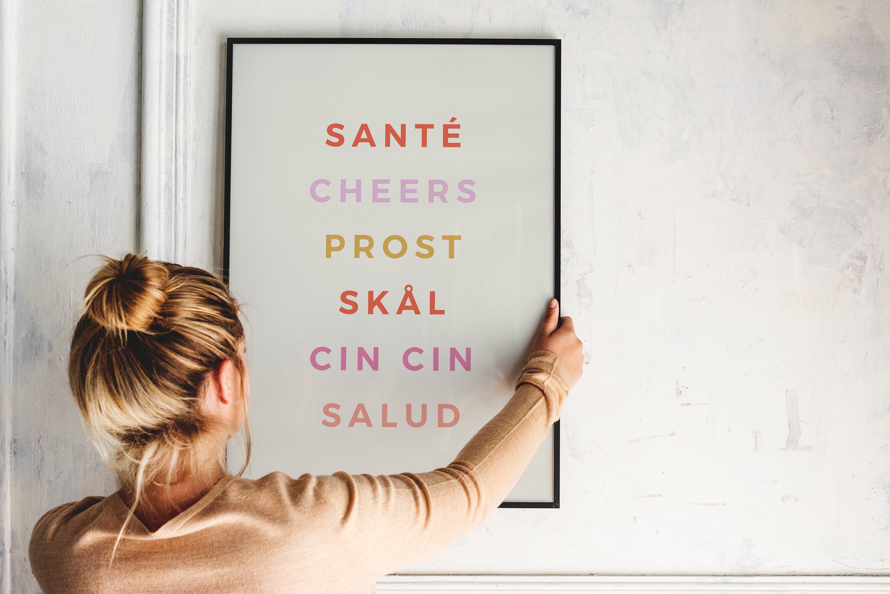 CHEERS in Different Languages Printable Cheers Wall Art Bar - Etsy